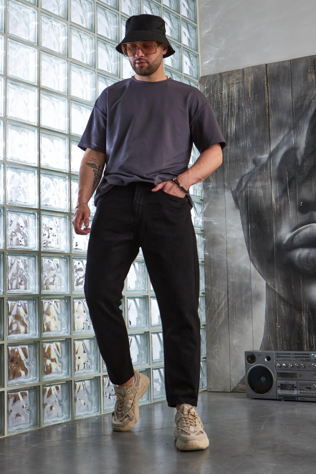 Купить мужские джинсы Intercode фасона Mom черные в Киеве, Украине ...