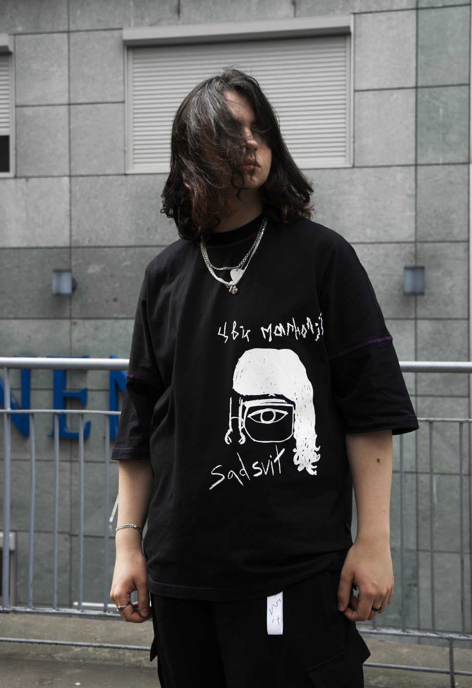 Купить футболку черную Staff x SadSvit Цвіт Магнолії black oversize в ...