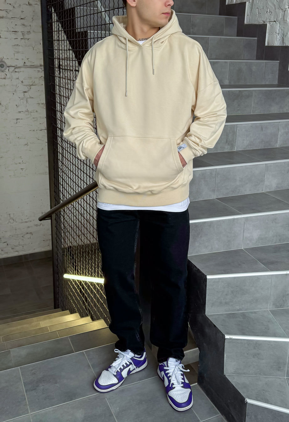 Купити оверсайз худі молочного кольору Staff basic milk oversize в Києві, Україні | Ціна 819 грн ...