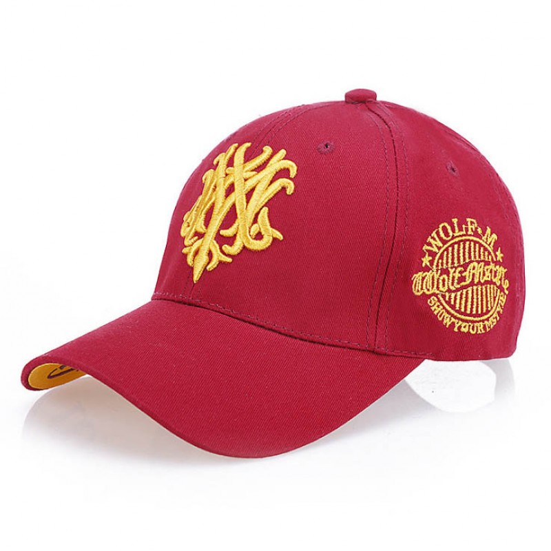 Купить бейсболку бренда Narason красную с желтым лого Wolf-M в Киеве ...