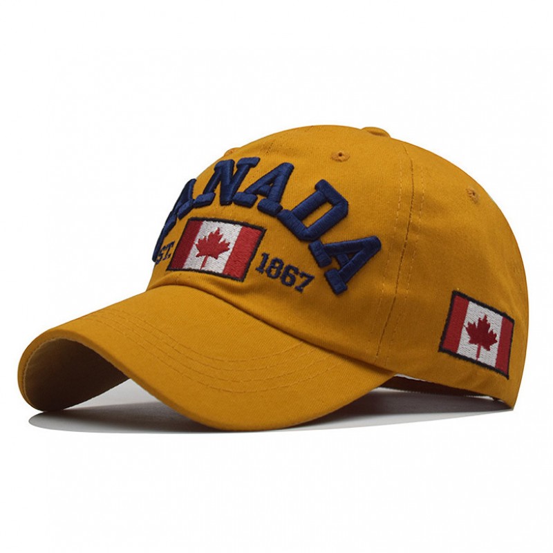 Купити бейсболку від бренду Narason коричневу з вишивкою Canada в Києві ...